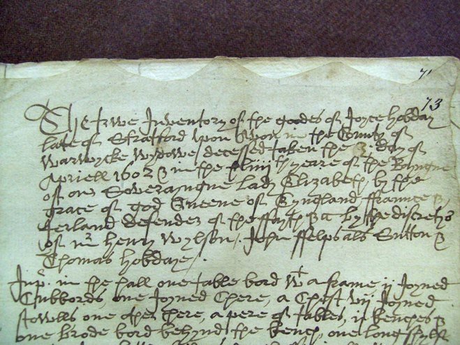 Shakespeare in 100 Objects: Inventory