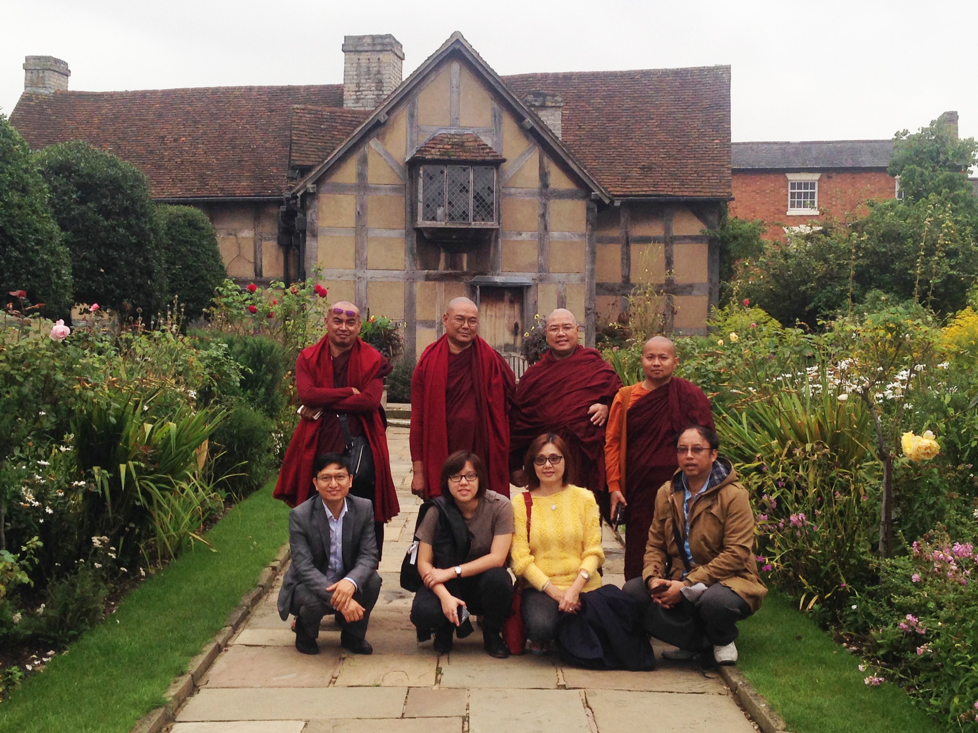 Buddhist Monks Visit Shakespeare's Birthplace