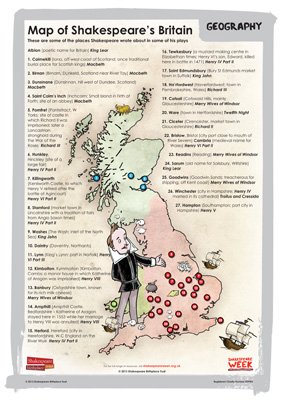 Map of Shakespeare's Britain