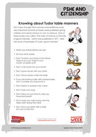 Knowing about Tudor table manners
