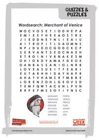 Wordsearch: The Merchant of Venice