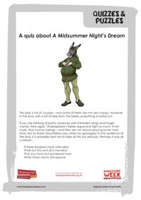 A Quiz about A Midsummer Night's Dream
