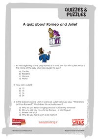 A Quiz about Romeo and Juliet