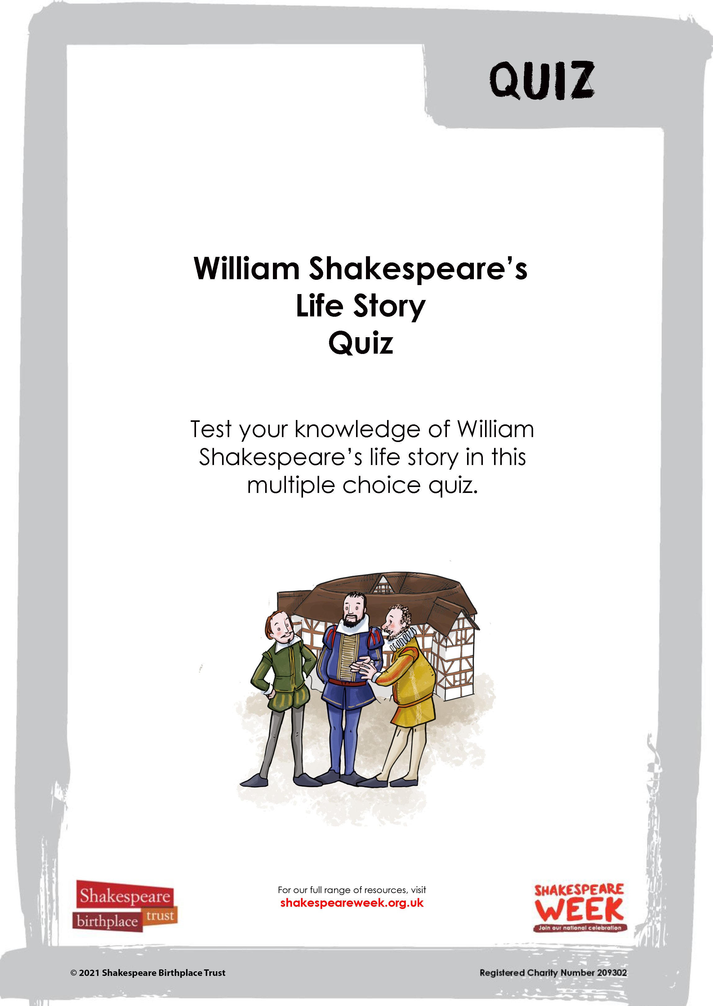 William Shakespeare's Life Story quiz