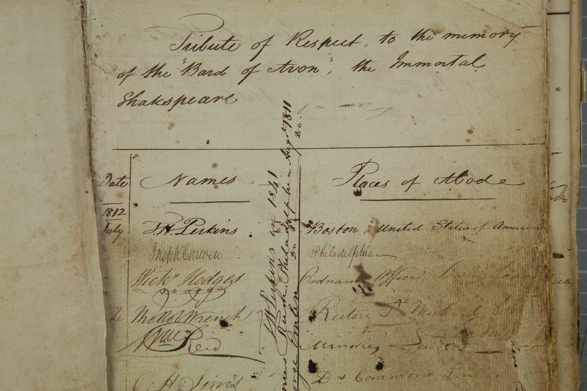 Our First Visitors’ Book